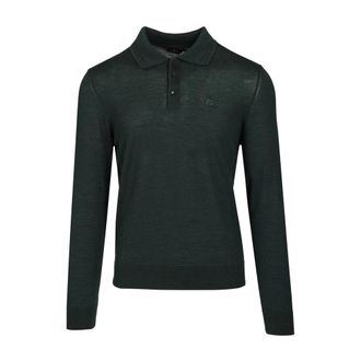 Etro Woll-Seiden-Polohemd - - Tops - Herren - Gr&uuml;n - L