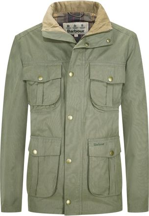 Barbour Ungef&uuml;tterte Fieldjacket mit Druckknopfleiste und Zip in
