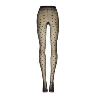 Wolford Bas autofleuris - Femme - Sous-v&ecirc;tements - Noir - Taille: 36 FR