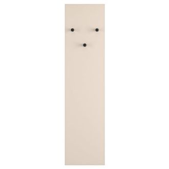 Selsey Wandgarderobe Caletto Beige - 137x34 cm - Mit 3 Schwarzen Haken - Garderobe Wandpaneel Feuchtigkeits- & Kratzfestes Holz - Modern & Klassisch - Hochwe
