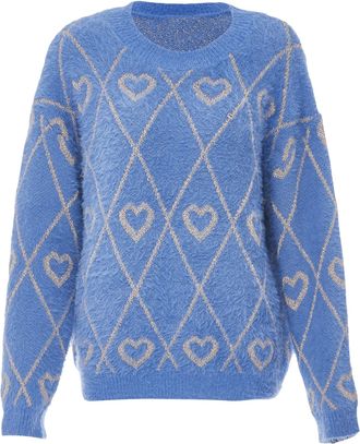 Mymo Pullover Frauen Denimblau