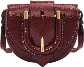 Fossil Femme, Micro Flap Crossbody Harwell ZB1952631 Cuir Verni froissé, Rouge, Einheitsgröße