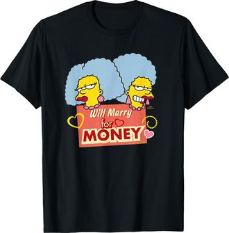 The Simpsons Patty and Selma Will Marry for Money Retro T-Shirt