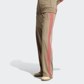 adidas Sporthose ADIDAS ORIGINALS FIREBIRD, LOCKER GESCHNITTEN, Damen, Gr. XXL (25/26), K-Gr, beige (khaki six, power pink, kurz, gr.), Obermaterial: 100% Po
