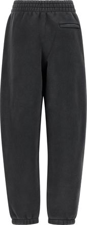 Alexander Wang Rhinestone Logo Cotton Joggers - Black