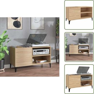 vidaXL Vidaxl - Armoire &agrave; disques ch&ecirc;ne sonoma 84,5x38x48 cm bois ding&eacute;nierie - Meuble &agrave; Disques - Armoire &agrave; Disques - Rangement Vinyl - &Eacute;tag&egrave;re Disque