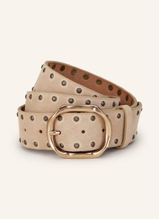 Reptiles House Lederg&uuml;rtel Cathy Mit Nieten beige