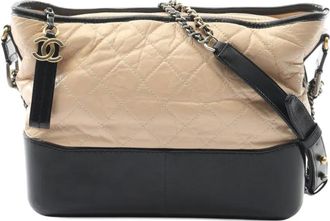 Chanel 2017-2018 Large Aged Calfskin Gabrielle crossbody bag - Braun