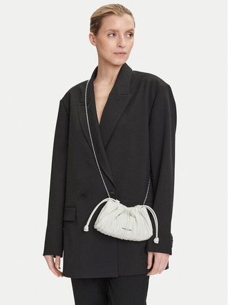 Calvin Klein Handtasche Drawstring Plisse Conv Mini Cb P LV04F3077G Wei&szlig;