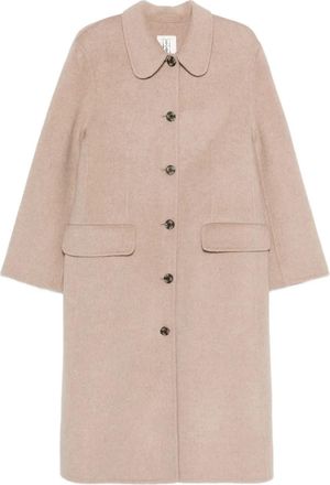 By Malene Birger Einreihiger Mantel mit rundem Kragen - Nude