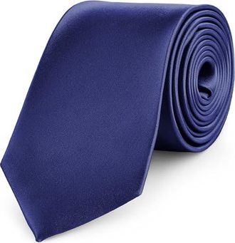 Ladeheid Cravate Large Diversité de Couleurs Accessoire Vêtement Homme KP-8 (150cm x 8cm, Bleu Foncé15)