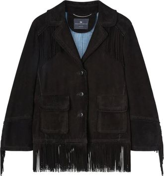 Ermanno Scervino Femme, Vestes, Noir, Taille: 36 FR Cappotto Monopetto