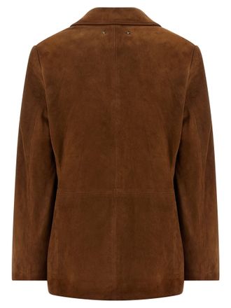 Golden Goose Womens Brown Lamb Leather Jacket Clothing