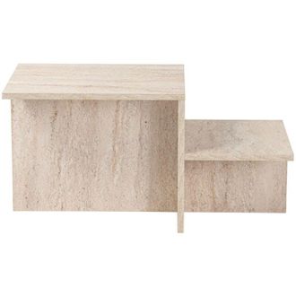 Calicosy Calicosy - Table Basse en Travertin, 40x80x40 cm, Pour la Maison