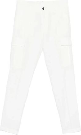 Eleventy Homme, Pantalons, Blanc, Taille: W33 Pantalon Cargo en coton et lin