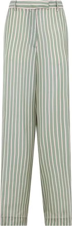 Dries Van Noten Femme, Pantalons, Vert, Taille: 36 FR Wide Pantalons