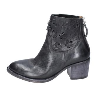 Moma Moma, Femme, Chaussures, Noir, Taille: 36 EU Bottines Vintage en Cuir