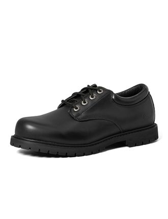Skechers Herren Cottonwood Elks Oxfords, Black Leather, 39.5 EU