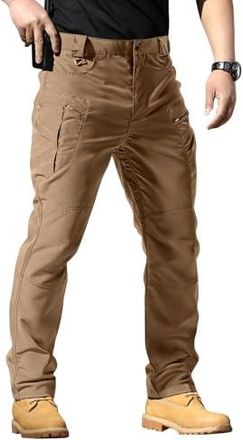 Generic MJGkhiy Pantalon Cargo Homme Travail Coton Combat Moto Tactique Pantalon De Chasse avec Plusieurs Poches Élastique Stretch Chasse Jogging Randonnée Pa