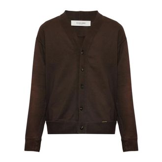 Golden Goose Cardigan en Coton Romeo - Homme - Pulls - Brun - Taille: S