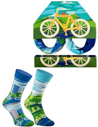 Rainbow Socks Femmes Hommes Nouveaut&eacute; Les Chaussettes la velo - 1 Paire - Taille 41-46