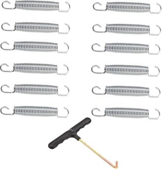 Pretyzoom Galvanisierte Trampolin Feder Stahlfeder Zugfeder mit Haken teiliges für Outdoor Trampolin Spannung Feder Ersatz Langlebig Rostfrei