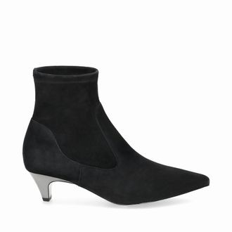 Peter Kaiser Damen - Stiefeletten 75317 LEDER STRETCH in schwarz Rauleder