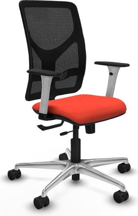 Piqueras y Crespo Stuhl mit R&uuml;ckenlehne und Armlehnen, h&ouml;henverstellbare Lendenwirbelst&uuml;tze, ausgestattet mit Syncro/Traslack und Schneideschaum. Mit Rollen von 65 mm N