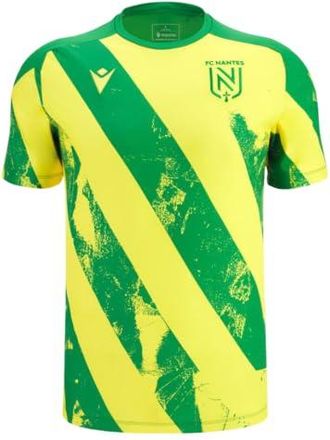 Macron T-Shirt d&eacute;chauffement Adulte FC Nantes (FR/ES, Alpha/Lettres, TG, Taille Normale, Taille Normale, Jaune)