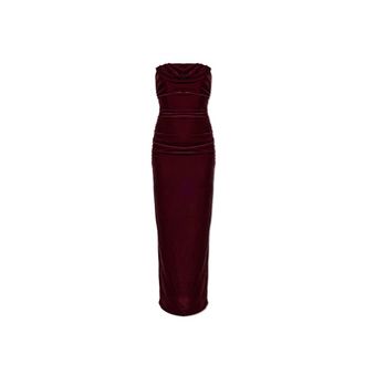 Rotate Velourkleid - - Dresses - Damen - Rot - XS