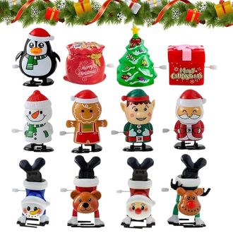 Generico Christmas Toy - PVC, 10 x 10 x 4 cm, Wind-Up-Spielzeug, 12-teiliges Urlaubsspielzeug, interaktives Kinderspiel f&uuml;r Partys, Klassenr&auml;ume, Familienspa&szlig; 