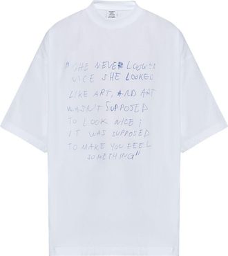 VETEMENTS T-Shirt mit grafischem Print - Weiß
