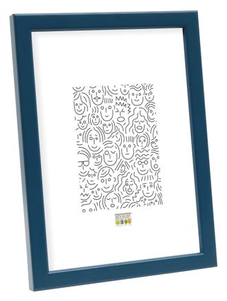 Deknudt Frames Deknudt Rahmen S41Jl6-24.0X30.0 Blau, Schmale Leiste Aus Holz