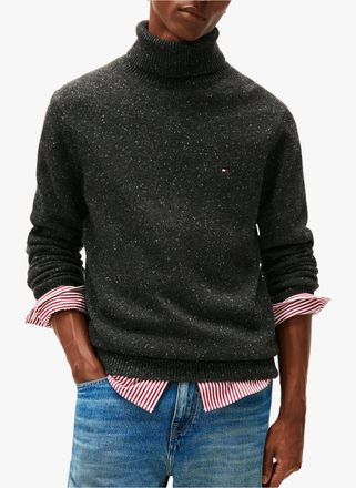 Tommy Hilfiger Pull col roul&eacute; en laine m&eacute;lang&eacute;e