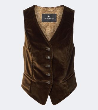 Etro Weste aus Baumwoll-Samt