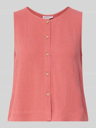 Jake*s Casual Bluse aus Viskose-Mix mit Knopfleiste