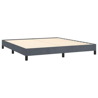 vidaXL Struttura Letto Senza Materasso Grigio Scuro 193x203 Cm Matrimoniale Velluto Vidaxl