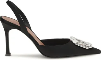 Amina Muaddi Camelia Slingback Pumps - Black