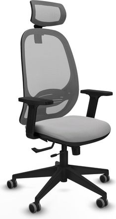 Piqueras y Crespo B&uuml;roarbeitsstuhl mit 2D-Armen, h&ouml;henverstellbarer Lendenwirbelst&uuml;tze und h&ouml;henverstellbarem Kopfteil und Neigungsverstellung, ausgestattet mit Syncro/