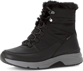 Gabor Damen Combat Boots, Frauen Stiefeletten,halbstiefel,Kurzstiefel,uebergangsschuhe,uebergangsstiefel,warm,schwarz (Warmf.),38.5 EU / 5.5 UK