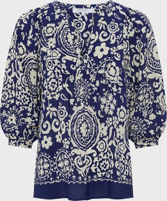 Gerard Darel Blouse fluide imprim&eacute;e - UBELIA - Encre