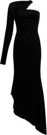 Roberto Cavalli Femme, Robes, Noir, Taille: 36 FR Robe Asym&eacute;trique &agrave; Motif Peau de Jaguar