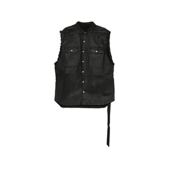 Rick Owens Homme, Chemises, Noir, Taille: M SL Tommy Jumbo Vest