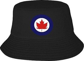 Generic Chapeau De Godet Force Royale Canadienne Dr&ocirc;le Seau Chapeau &Eacute;t&eacute; Mode Bonnet De Soleil, pour De P&ecirc;che, Plage, Sports, 56-58cm