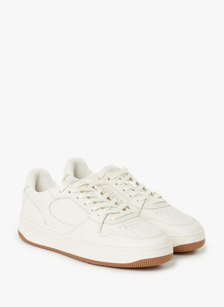 Lacoste Baskets unies en cuir m&eacute;lang&eacute;