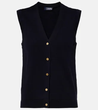 Max Mara Gilet en coton et soie