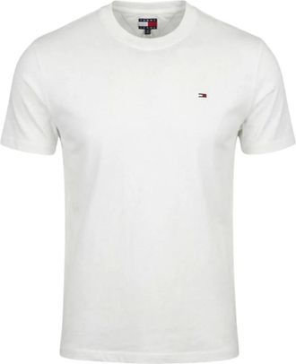 Tommy Hilfiger Homme, Tops, Blanc, Taille: S T-shirt Basique &agrave; Manches Courtes