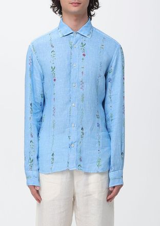 120% Lino Chemise 120% LINO Homme couleur Bleu Azur