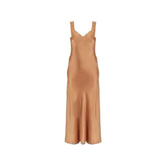 Forte_Forte Langes Tr&auml;gerkleid - - Dresses - Damen - Orange - L