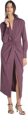 Federica Tosi Femme, Robes, Violet, Taille: 40 FR Robe &agrave; Manches Longues avec